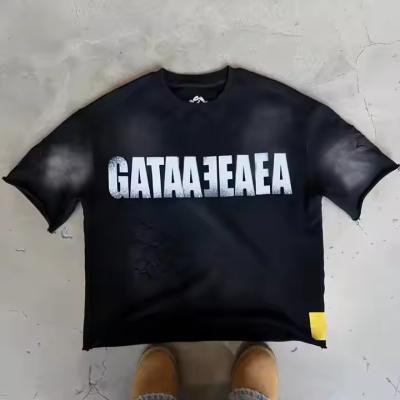 China Custom Heattransfer Plain Tshirts for Printing With Logo Men Cotton Streetwear Acid Wash Tee Sublimation Gym Oversized T-Shirts for sale