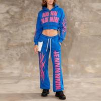 China Custom Acid Wash Rhinestone Sweatsuit Jogger Distressed Embroidery Oversized Cropped Flare Sweatpants and Hoodie Tracksuit Set for sale