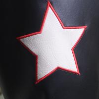 China Custom Men's Short Leather Jacket Elastic Waistband Bomber Jacket Embroidered Pattern Towel Embroidered Motor Jacket Casual for sale