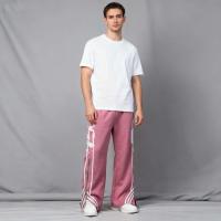 China Wholesale Custom Flare Baggy Stacked Sweat Pants Streetwear Embroidery Stripe Fleece Cotton Zipper Track Pants for Men for sale