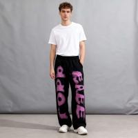 China High Quality Embroidery Patch Men'S Pants Manufacturer Custom Logo Acid Wash Flare Sweatpants Jogger Pant for Men for sale