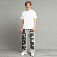China High Quality Embroidery Patch Men'S Pants Manufacturer Custom Logo Acid Wash Flare Sweatpants Jogger Pant for Men for sale