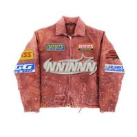 China Clothing Manufacturer Rhinestone Embroidery Sweatsuit Zip up Streetwear Tracksuit Joggers Letterman Jacket Pants Set for Men for sale