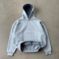 China Heavyweight 100% Cotton Drop Shoulder Blank Hoodie Custom High Quality Sudaderas Hombre Zip up Sweatshirt 450gsm Pullover Hoodie for sale