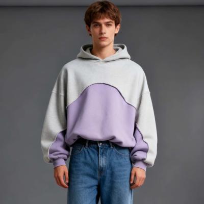China OEM/ODM High Quality Custom Wholesale Streetwear New Design Patchwork Cotton Middle Collar Crop Top Cropped Hoodie Men for sale