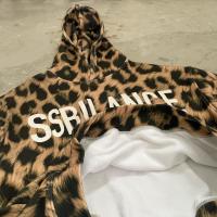 China Custom Oversized Heavyweight French Terry Cotton Hoodie Men Manufacture Streetwear Leopard All Over Print Camo Sudaderas Hombre for sale