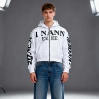 China Us Free Tax Factory Custom Heavyweight 450 Gsm Distressed Zip up Hoodie Men Streetwear Print Sudaderas Hombre Rhinestones Hoodie for sale