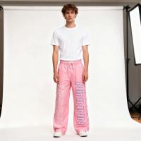 China Custom High Quality Side Buttons Jogger Sweat Pants for Men Manufacturer Outfits Windproof Baggy Nylon Track Mens Sweatpants for sale