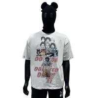 China Custom Printed Graphic Cotton Heavyweight Oversize Summer Tshirt for Men Wholesale White Short Sleeved Crew Neck Boxy T-Shirt for sale