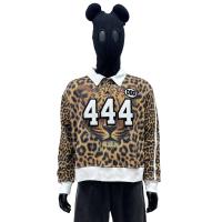 China Men's High Quality Long Sleeve Polo Shirts Wholesale Custom Leopard Print Vintage Chenier Embroidered logo Button Cotton Shirt for sale