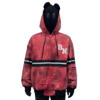 China Manufacturer Custom Men's Vintage Zip up Bomber Jacket Rhinestones Winter Safety Reflective Work Pattern Padded Varsity Jacket for sale
