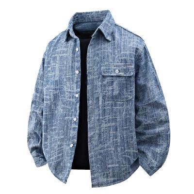 China Top Quality Hot Selling Designer Streetwear Denim Jacket Manufacturer Custom Low Moq Blank Coat Oversized Jacquard Jacket for sale
