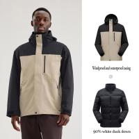 China Factory Direct Sales Windbreak Waterproof Duck Down Outdoor Jacket for Men Custom Seal Tape Winter Cycling Jogger Men's Jacket for sale