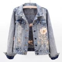 China 2025 Designer High Quality Women's Denim Jeans Jacket Manufacturer Custom Bomber Ropa De Mujer Outfits Fitted Jacket for Women for sale