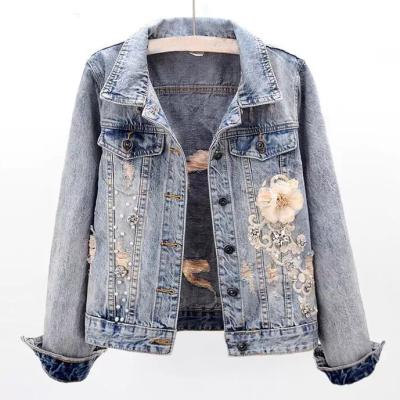 China 2025 Designer High Quality Women's Denim Jeans Jacket Manufacturer Custom Bomber Ropa De Mujer Outfits Fitted Jacket for Women for sale