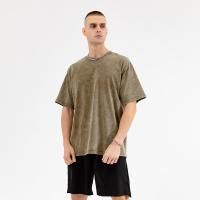 China Mingarment Acid Wash Men Cotton T-Shirt Wholesale Round Neck Vintage Distressed Oversized Blank High Quality T Shirt for Men for sale
