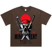China Mingarment Crewneck Men 300gsm 100% Cotton Heavyweight Men'S T-Shirt Wholesale Printed Logo Designer Boxy T-Shirt for Men for sale