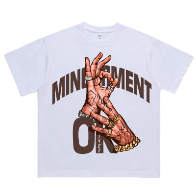 China Mingarment Brand T Shirt for Men Cotton 300 Gsm Oversized Tshirt Custom Logo Printed Boxy High Quality Men'S T-Shirt for sale