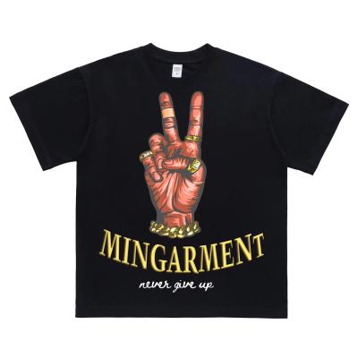China Mingarment Low Moq Digital Printed 300gsm Men Cotton T-Shirt Manufacturer Custom Oversized Casual High Quality T Shirt for Men for sale