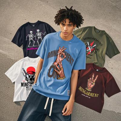 China Custom Designer Summer Oversized Cotton Boxy Fit T Shirt for Men Cotton High Quality Streetwear Low Moq Digital Printed T-Shirt for sale