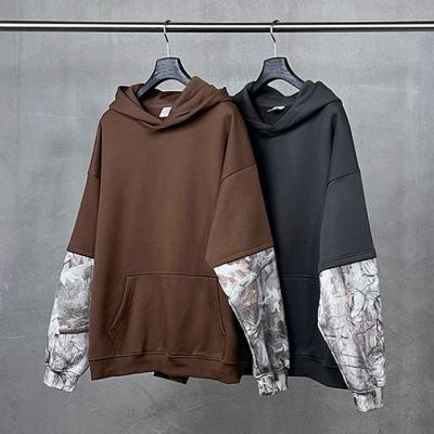China Clothing Manufacturer Custom Camo Tree Print logo Sudaderas Hombre Pullover Heavyweight Blank High Quality Men Streetwear Hoodie for sale
