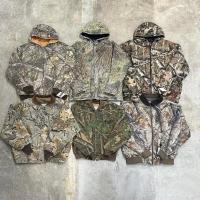 China Custom Factory Zip up Hunting Camo Cargo Hoodie for Men Cotton Streetwear Vintage All Camouflage Prints Fabric Hoodie Jacket for sale