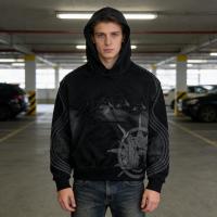 China Custom Heavyweight Stripe Applique Patch Rhinestone Y2k Streetwear Oversized Pullover Acid Washed Vintage Sun Faded Hoodie Men for sale