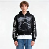 China Custom Best Quality Organic Cotton Winter Men's Hoodie Design Heavyweight Fashion Xl Size Loose Fitting Graphic Hip Hop Hoodie for sale