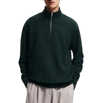 China High Quality Men Streetwear Golf Half Zip up Hoodies Solid Color Loose Fit 300 350 Gsm Gym Men Sweatshirt Hoodies Customizables for sale