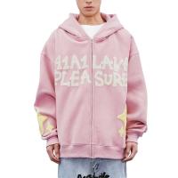 China Oem Custom High Quality Wholesale 100% Cotton Hoodie Street Wear Puff Printing Zip up Men Design Plus Size Unisex Hoodies for sale