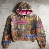 China Custom High Quality Streetwear Zip up Casual Men's Hoodie Manufacturer Heavyweight Oversized Dtg Print Rhinestone Hoodie for Men for sale