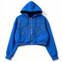 China Custom Patch Embroidery Vintage Distressed Zip up Men's Hoodie Manufacturer 100% Cotton Streetwear Oversized Hoodie for Men for sale