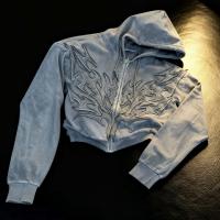 China Custom Patch Embroidery Vintage Distressed Zip up Men's Hoodie Manufacturer 100% Cotton Streetwear Oversized Hoodie for Men for sale