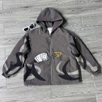 China Manufacturer Custom Patchwork Embroidery Zip up Men's Denim Jacket High Quality Winter with Cotton Outdoor Bomber Jacket for Men for sale