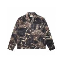 China Custom 3D Printed Zip up Camouflage Polyester Wadding Jacket Men's Windproof Canvas Cargo Jacket for Spring Autumn High Street for sale