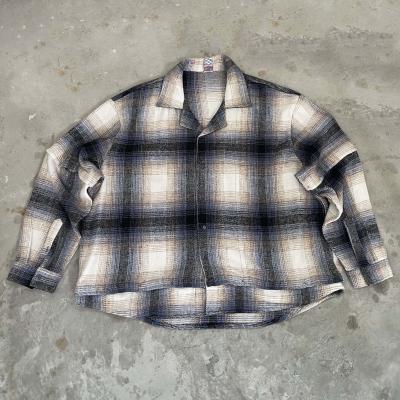 China Custom Streetwear Plaid Flannel Oversize Outdoor Plus Size Men's Jackets Winter Windbreaker Varsity Bomber Jacket for Men for sale