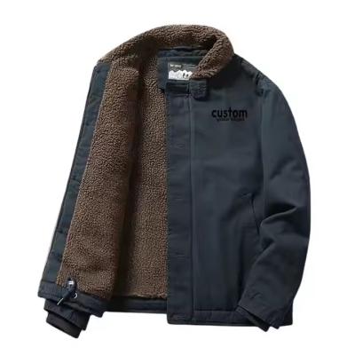 China Wholesale Custom Men'S Jackets Lamb Wool Casual Coats Plus Size Men'S Jackets New Design Winter Warm Outwear Man Jacket Winter for sale
