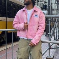 China Custom Heavyweight Acid Washed Zip up Streetwear Jacket Unisex High Quality Sun Faded Winter Puffer Work Varsity Jacket for Men for sale