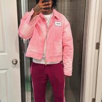 China Custom Heavyweight Acid Washed Zip up Streetwear Jacket Unisex High Quality Sun Faded Winter Puffer Work Varsity Jacket for Men for sale
