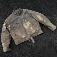 China Custom High Quality Streetwear Motorcycle Acid Wash Zip up Men'S Jacket Wholesale Letterman Outdoor Sport Jacket for Men for sale