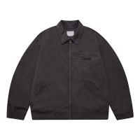 China Wholesale Custom Zip up Vintage Acid Wash Bomber Worker Cazadora Hombre Varsity Windbreaker Denim Sports Winter Jacket for Men for sale
