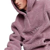 China OEM/ODM High Quality Custom Oversized Winter Heavy Weight Hoodie Man Sherpa Letter Embroidery Half Zip Hoodie  Fleece Jackets for sale