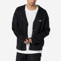 China New Style 2024 Manufacturer Custom Brushed Men'S Mohair Cardigan Knit Sweater Wholesale Oversized Fuzzy Jacquard Jacket for Men for sale