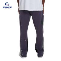 China Custom High Quality Men Jogger Sweat Pants Pant Flare Sweatpants Splatters Elastic Patchwork Graffiti Paint  Men Flare Pants for sale