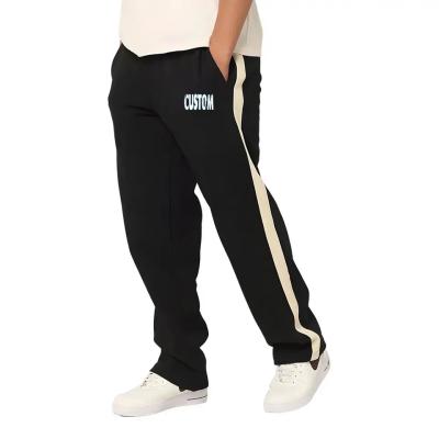 China Custom Logo High Quality Casual Flare Jogger Track Men'S Pants Patchwork Oversized Mens Stacked Sweat Stripe Sweatpants for Men for sale