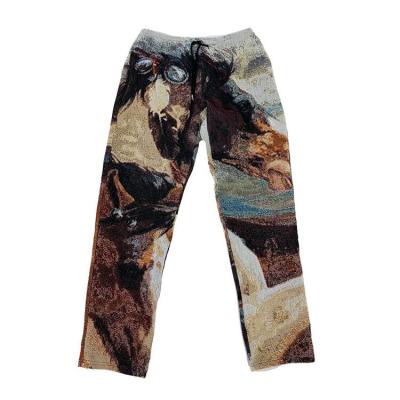 China Custom High Quality Men'S Pants Designer Tassel Throw Fringe Woven Tapestry Blanket Women'S Pants Mohair Pants for Men for sale