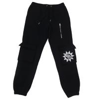China Streetwear Heavyweight Stacked Men'S Pants & Trousers Custom Plus Size Zipper Decorative Print Flare Sweat Pant Men for sale