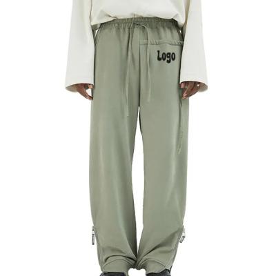China Fashionable Highquality Customized Plus Size Men Jogger Pants 100% Cotton Zipper Hip Hop Cargo Pants Flare Sweatpants Men for sale