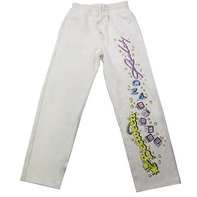 China OEM French Terry Street Wear Casual Heavyweight Cotton Plus Size  Men'S Sweatpants 3d Printed Custom Flare Sweat Pants Men for sale