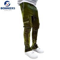 China OEM/ODM Custom Multi-color Logo High Quality Baggy Stacked Pants Joggers Track Pants Mens Cargo Pants for Men Fabric Printed for sale